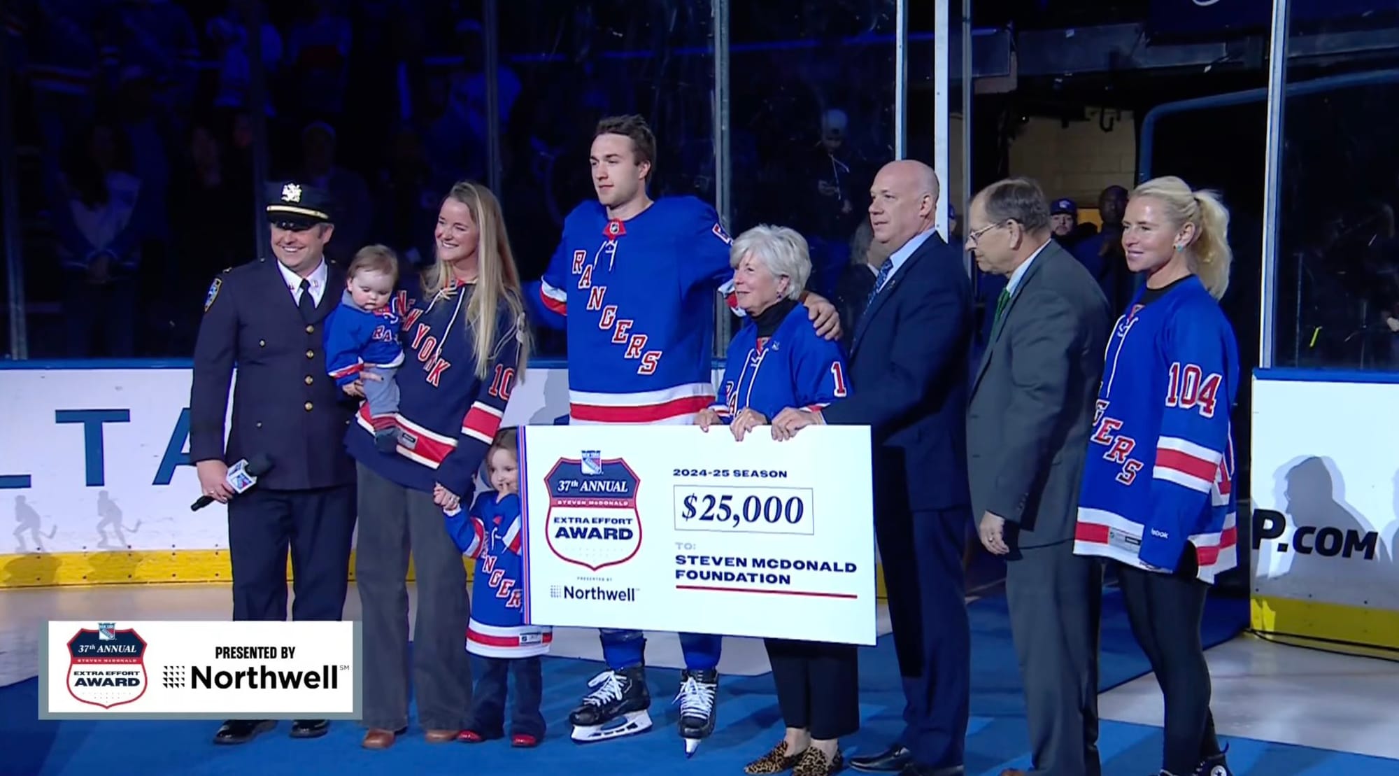 Will Cuylle Wins 2025 Steven McDonald Extra Effort Award