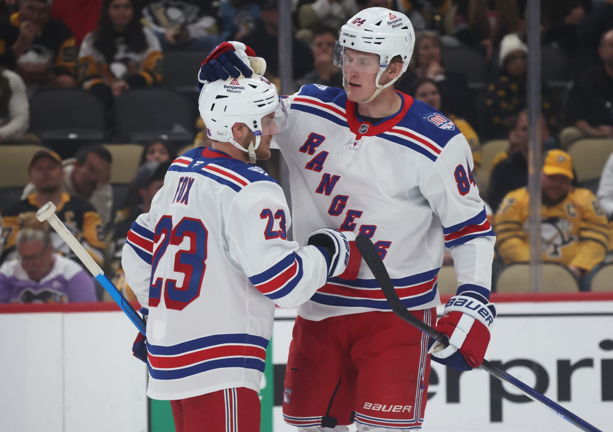 Recap: Fox Shines, Fourth Line Delivers as Rangers Roll Past Penguins 6–1
